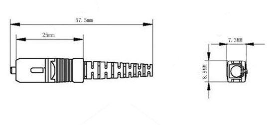 Fiber Optic connector SC pc/upc singlemode simplex 2.0mm RohS material ...