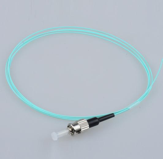 FC/UPC multimode OM3 50/125 Simplex 0.9mm aqua LSZH fiber optic pigtail