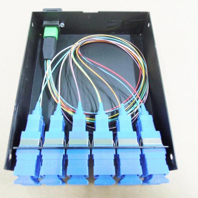 MPO-SC MPO panel Simglemode 0.9mm 12 port Cold Rolled Steel Sheet MPO ...