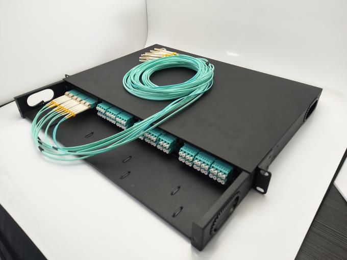 MPO-LC Black Rack Mounted Cold Rolled 96 Port Mpo Cassette Patch Panel