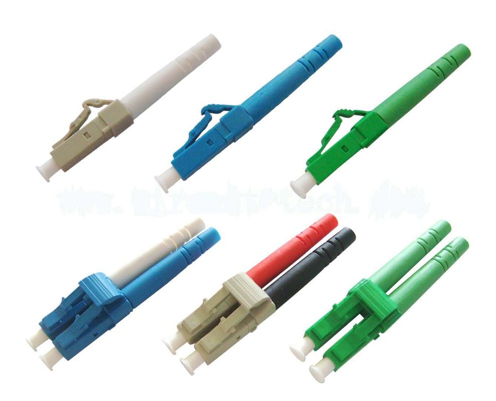 LC apc upc Fiber Optic Connector singlemode multimode blue beige green ...
