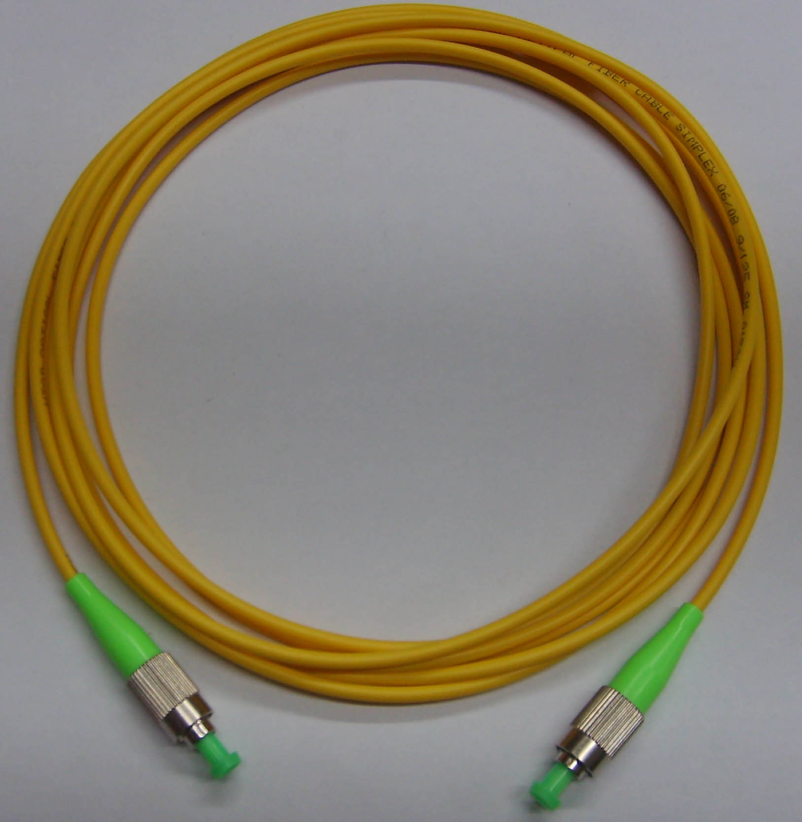 1, 2, 3 meter or customized Yellow color FC APC Fiber Optic Patch Cord ...