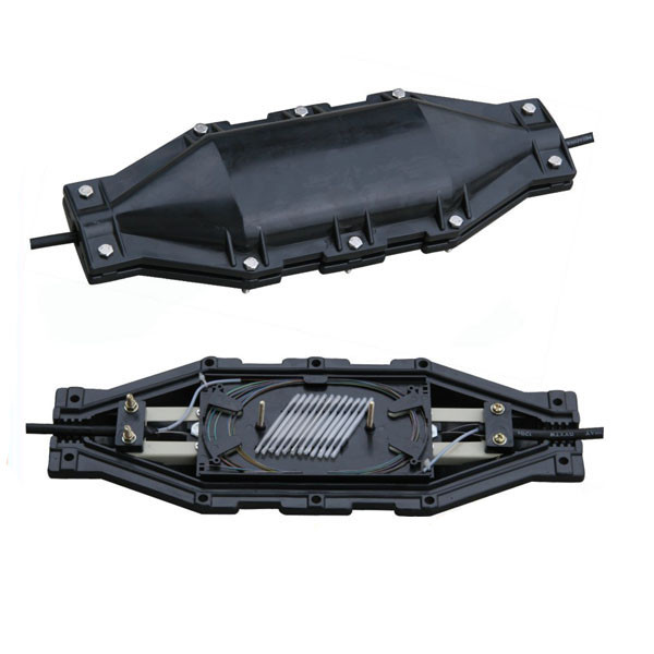 12-288 fibers Waterproof plastic in-line fiber optic splice enclosure