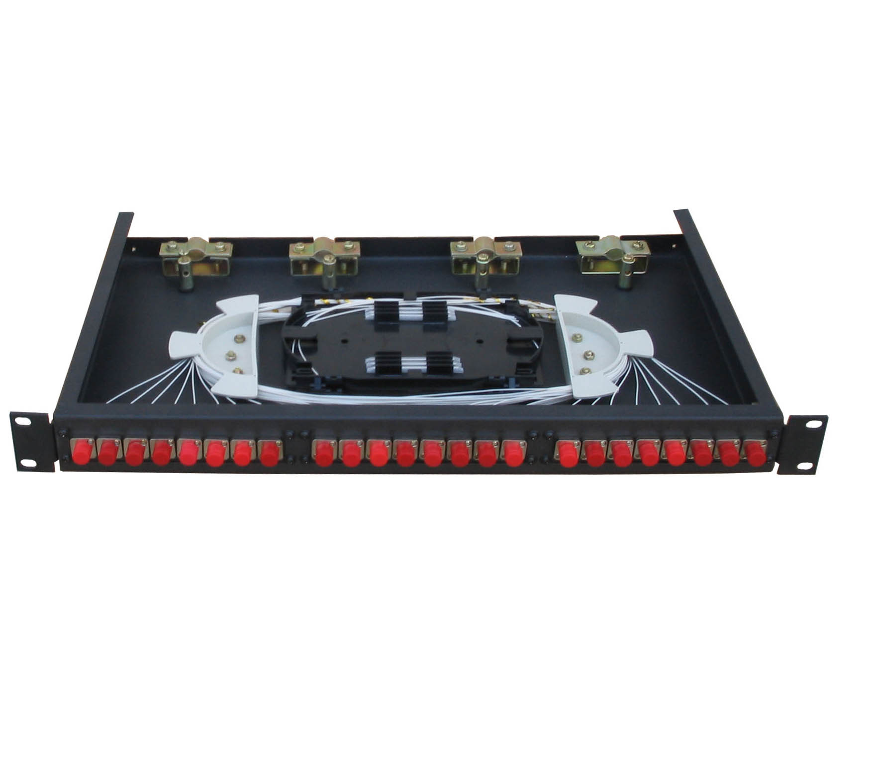 24 fibers Rack-Mount Fiber Optic Terminal Box optical patch panel Cold ...