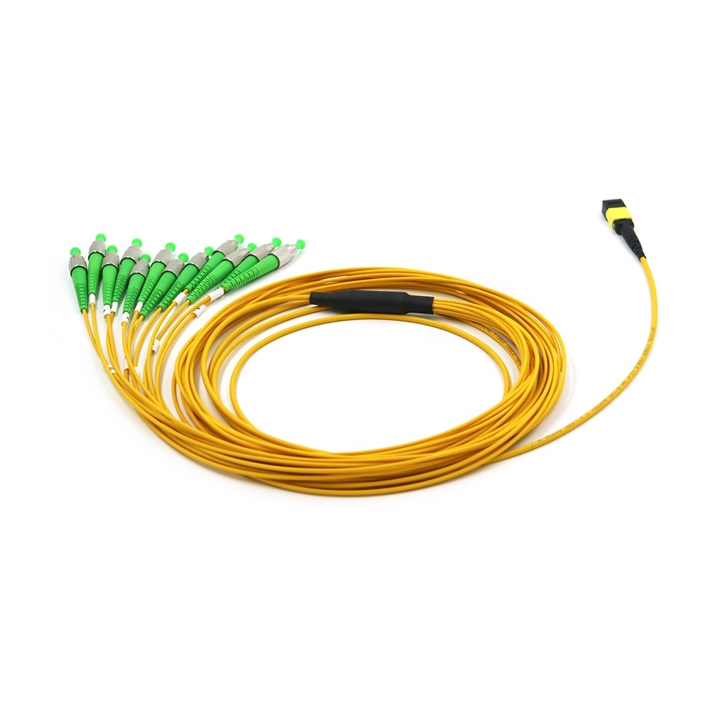 12F Cores MPO MTP APC To FC Fiber Optic Patch Cord