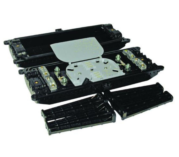 ISO, SGS, ROSH 24,48,72,96 fibers Horizontal Fiber Optic Splice Closure ...